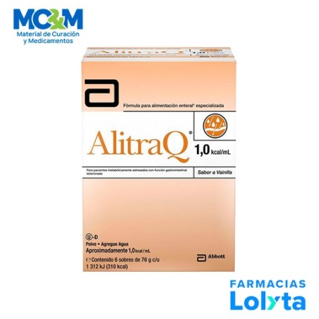 ALITRAQ FORMULA PARA ALIMENTACION ENTERAL 76 G C/6 SOBRES POLVO SABOR ...