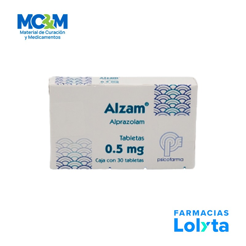 ALPRAZOLAM 0.5 MG C/30 TAB ALZAM LAB PSICOFARMA GRUPO II | Website MC&M